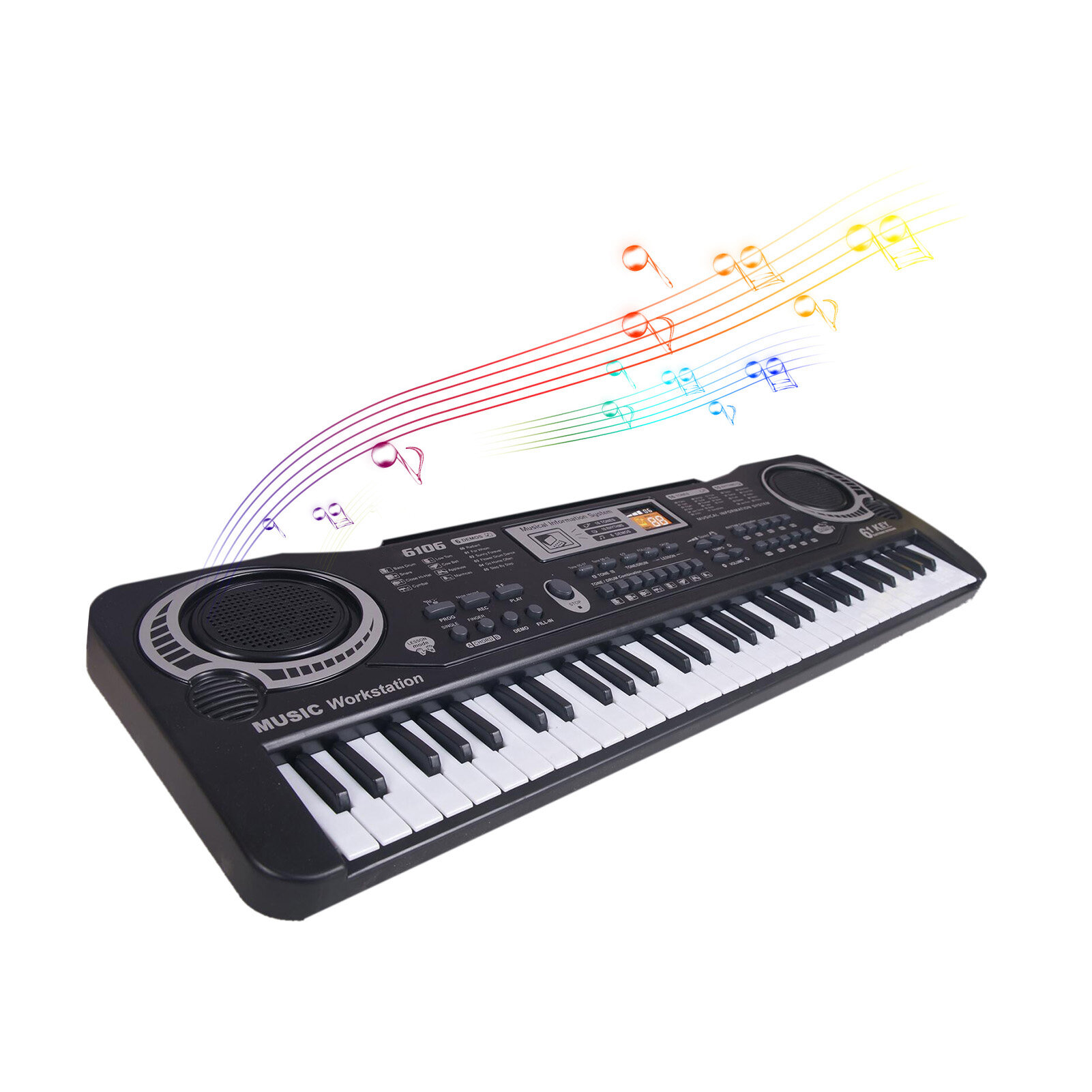 61 клавиша черная цифровая музыкальная электронная клавиатура клавиатура электрическое пианино детский подарочный музыкальный инструмент