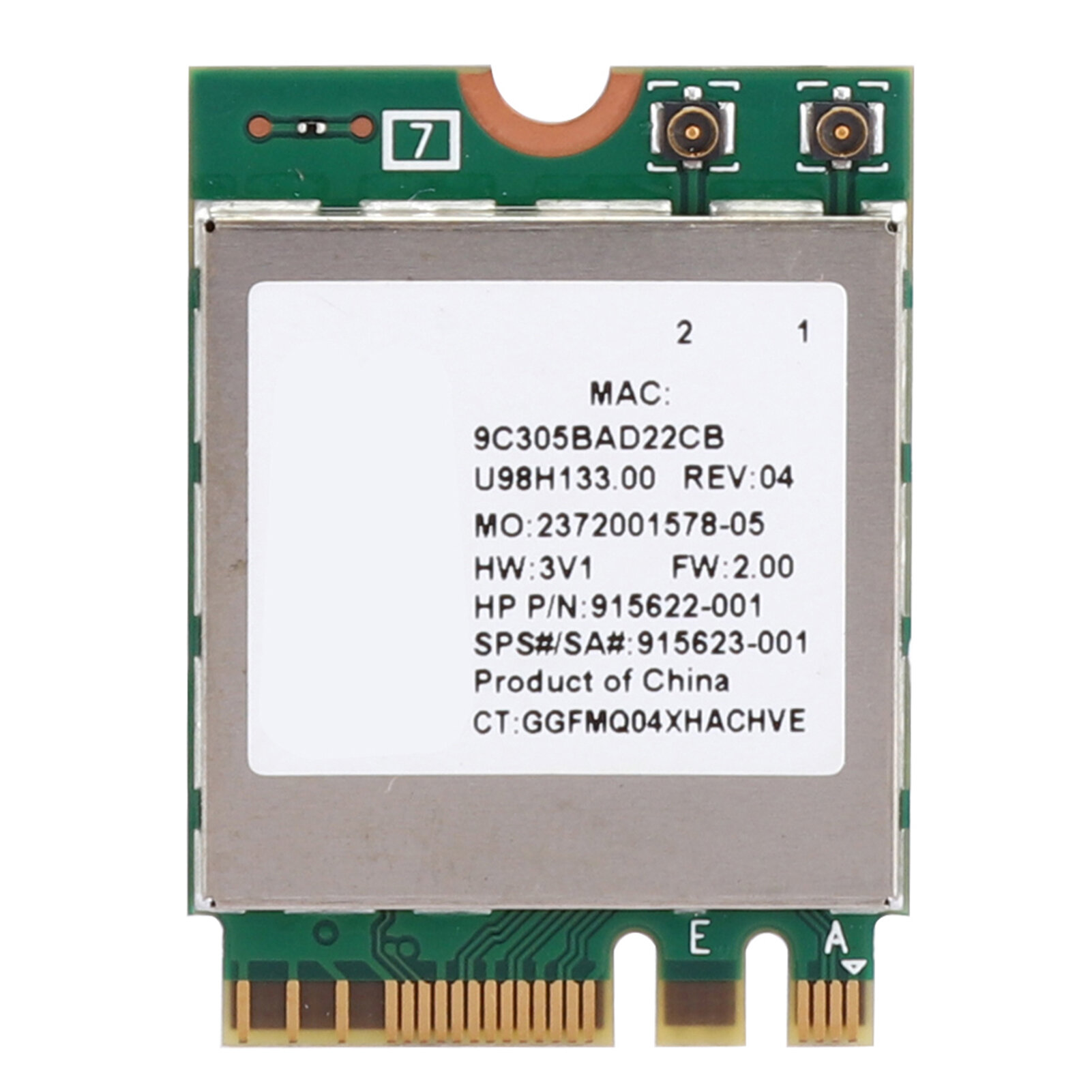 Network Card RTL8822BE Dual Band 2.4G/5G M.2 Interface Support for Bluetooth 4.2