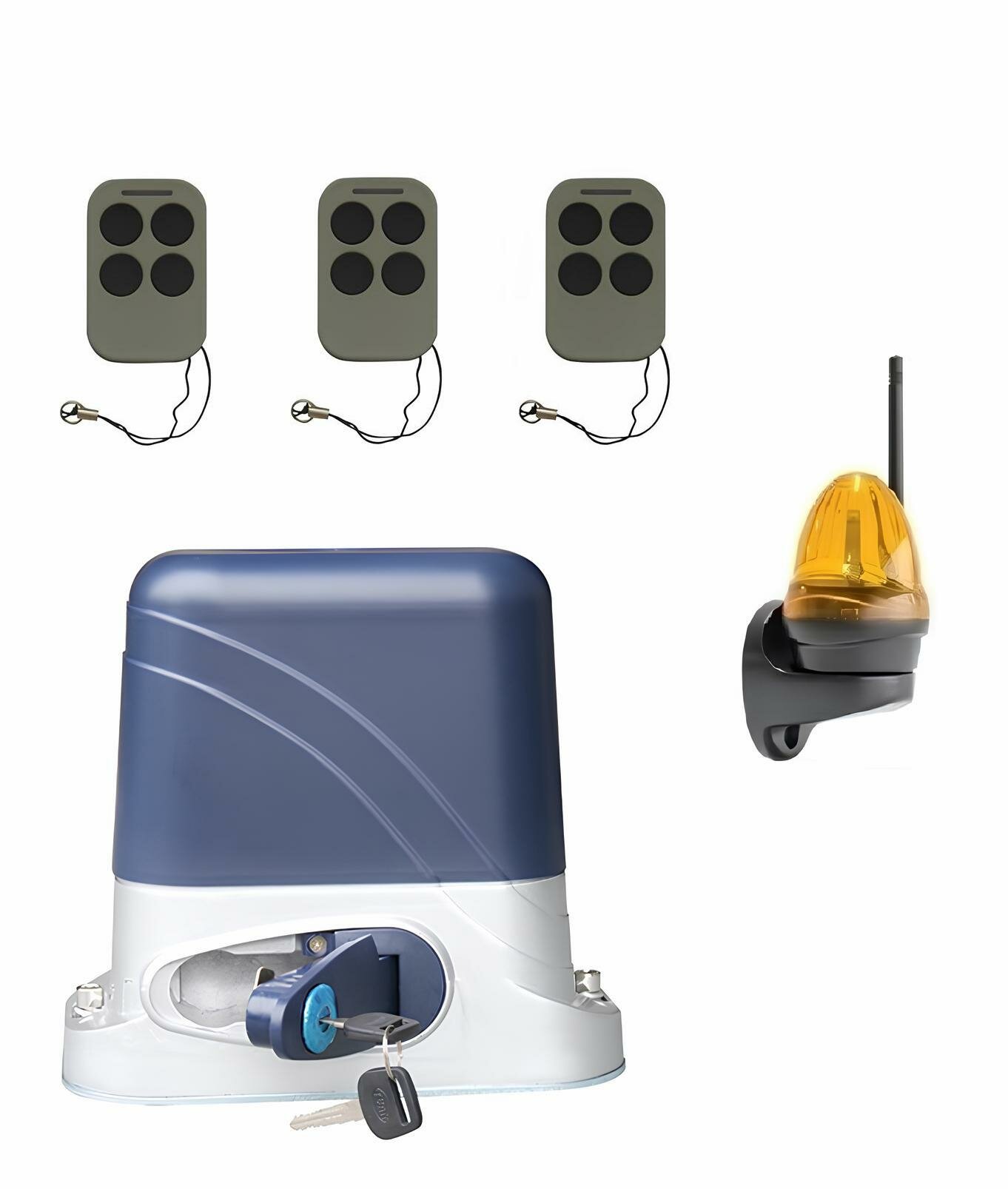 Автоматика для откатных ворот KSL-800 KIT-LK-Т3, комплект: привод, 3 пульта, лампа