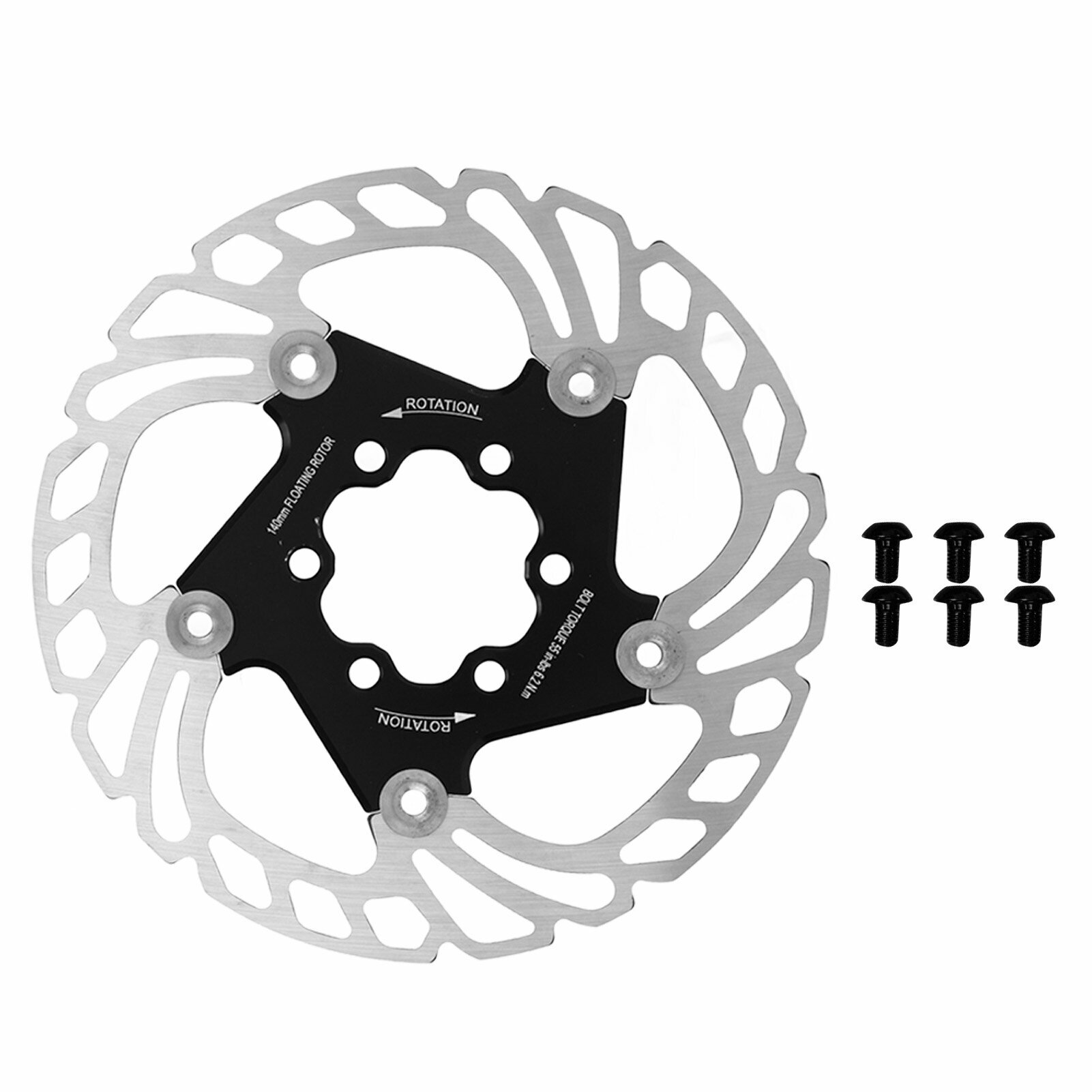 Легкий тормозной диск для велосипеда, предназначенный для горных и шоссейных велосипедов, с 6 винтами, диаметр 140 мм/5,5 дюйма.