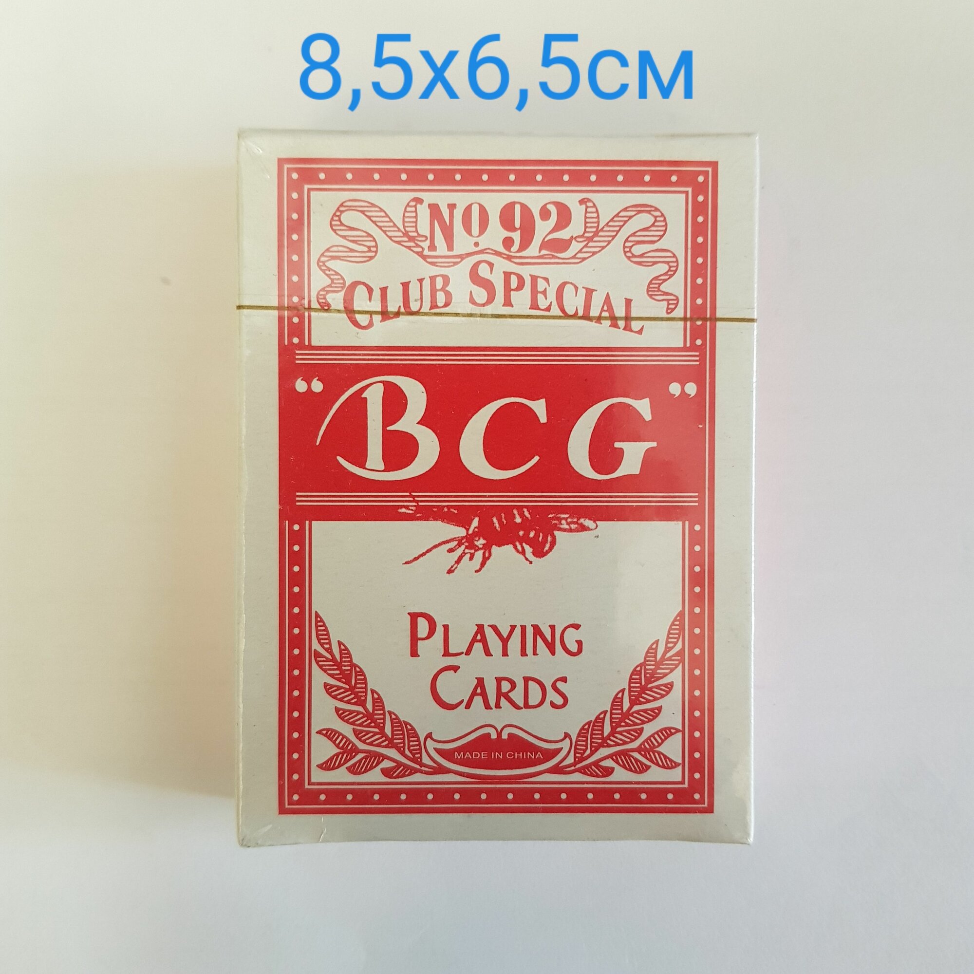 Карты игральные "BCG" 54шт, красные, 92