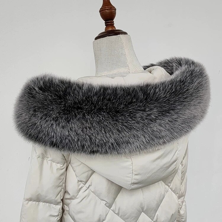 Qearlstar Faux меха воротник для женщин мужчин зимняя куртка капюшон отделка замена съемный шарф обернуть для ребенка пальто свитер унисекс,200,18, искусственный мех, полиэстер, полиэстер,50
