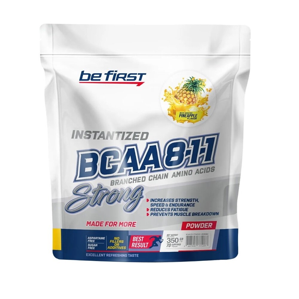 Мощный аминокислотный комплекс BCAA 8:1:1 Instantized Powder 350 гр (Be First) Ананас
