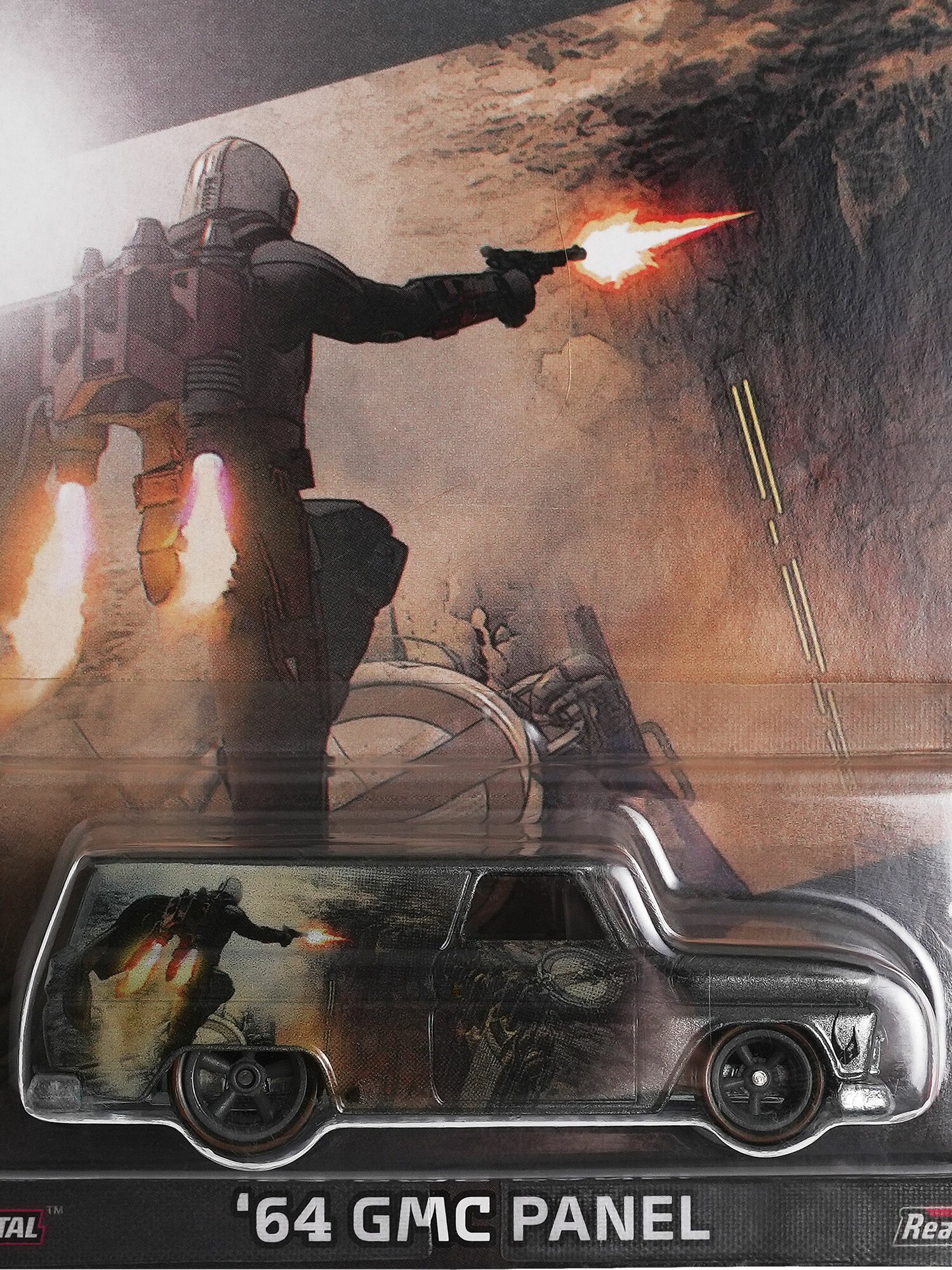 Машинка Хот вилс Звездные войны, Игрушка Hot Wheels, машинка для мальчика Мандалорец Premium 64 GMC Panel