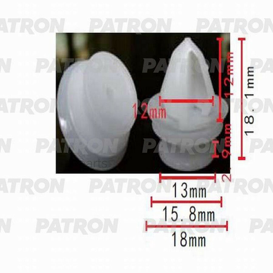 PATRON P37-0504 Клипса пластмассовая Citroen, Peugeot, Renault, АвтоВАЗ применяемость: внутренняя отделка - двери