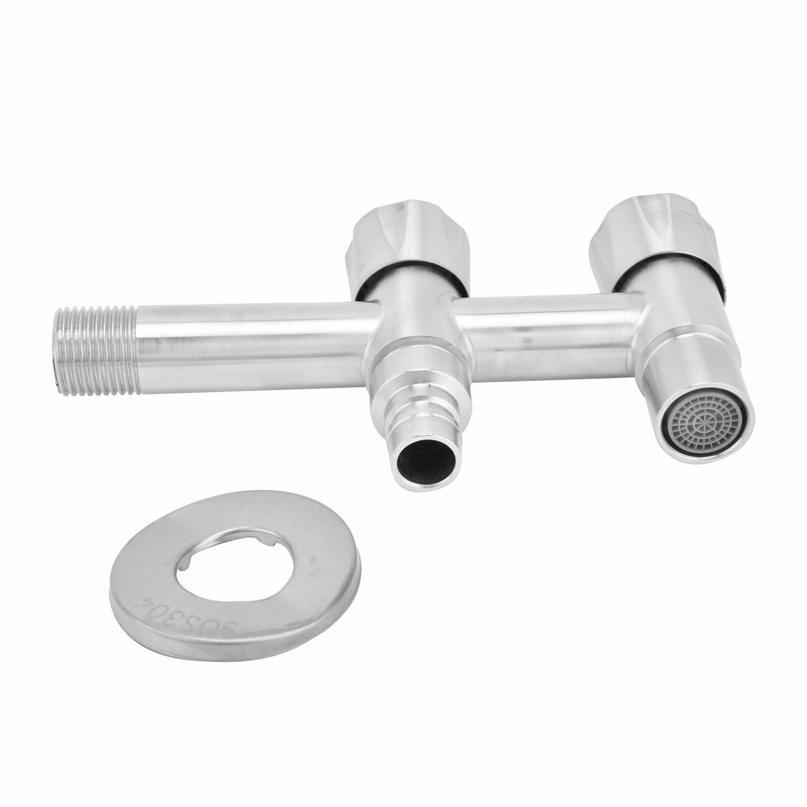 Смеситель из нержавеющей стали G1/2, 1 вход, 2 выхода, водопроводный кран для стиральной машины для дома, ванной комнаты, балкона