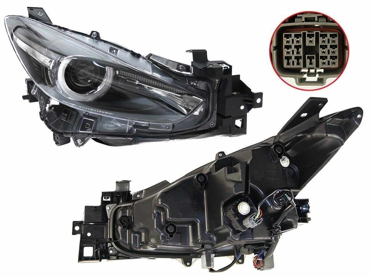 Фара правая, LED Евросвет для Мазда 3 арт ST2161177R SAT