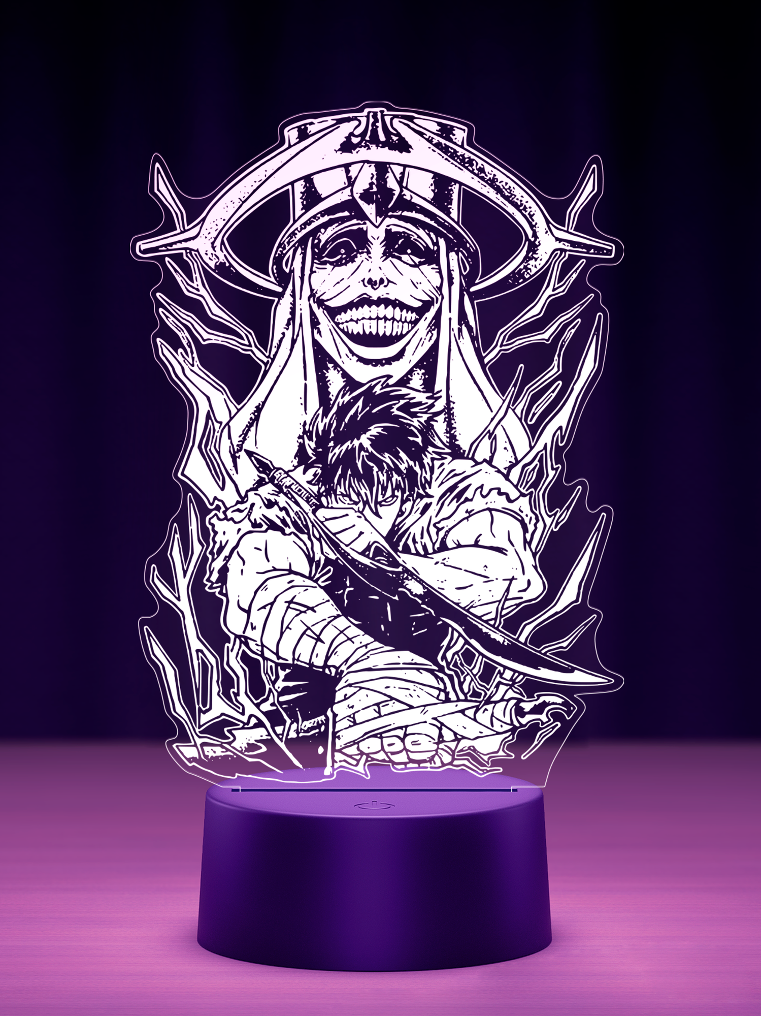 Ночник Аниме Поднятие уровня в одиночку - Anime Solo leveling. Подарок фанату аниме и манги — декор в комнату с любимыми персонажами, в стиле отаку и японской анимации.