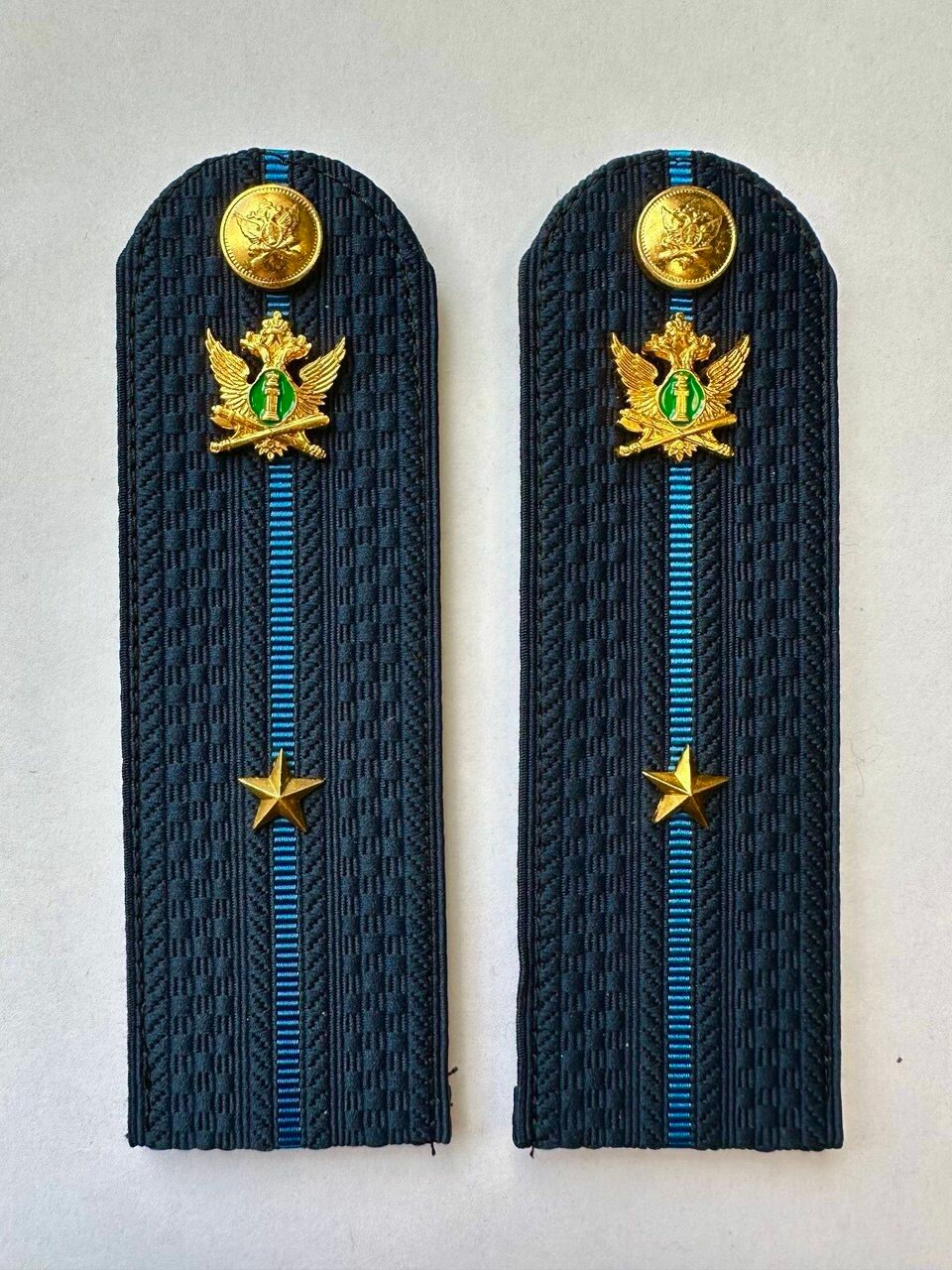 Погоны фссп с фурнитурой синие Младший Лейтенант