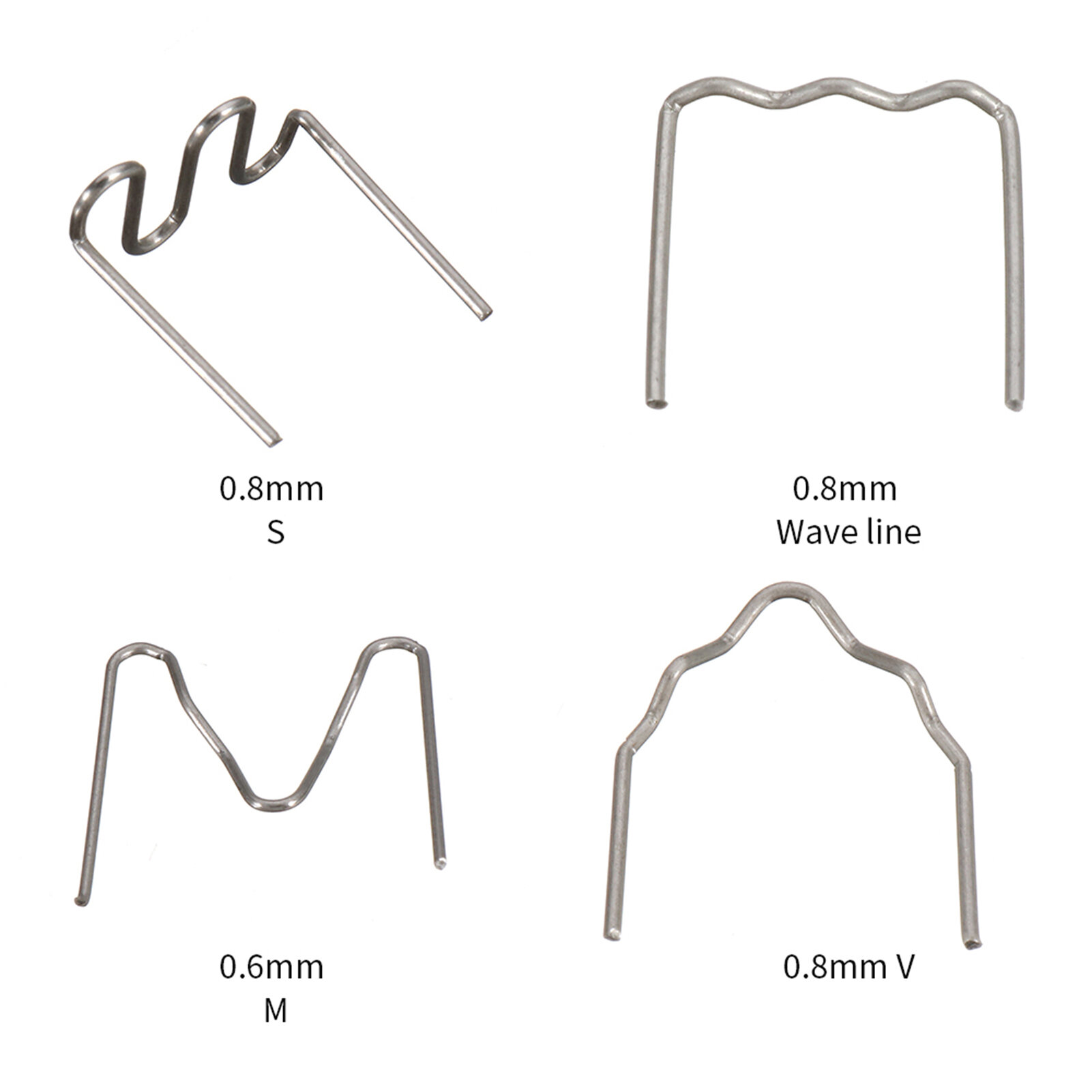 Универсальные 400 шт/Комплект Предварительно Нарезанных Плоских Скоб Горячей Волны 0,6 мм-0,8 мм Для Ремонта Пластиковых Степлеров Инструмент для ремонта Сварочного аппарата