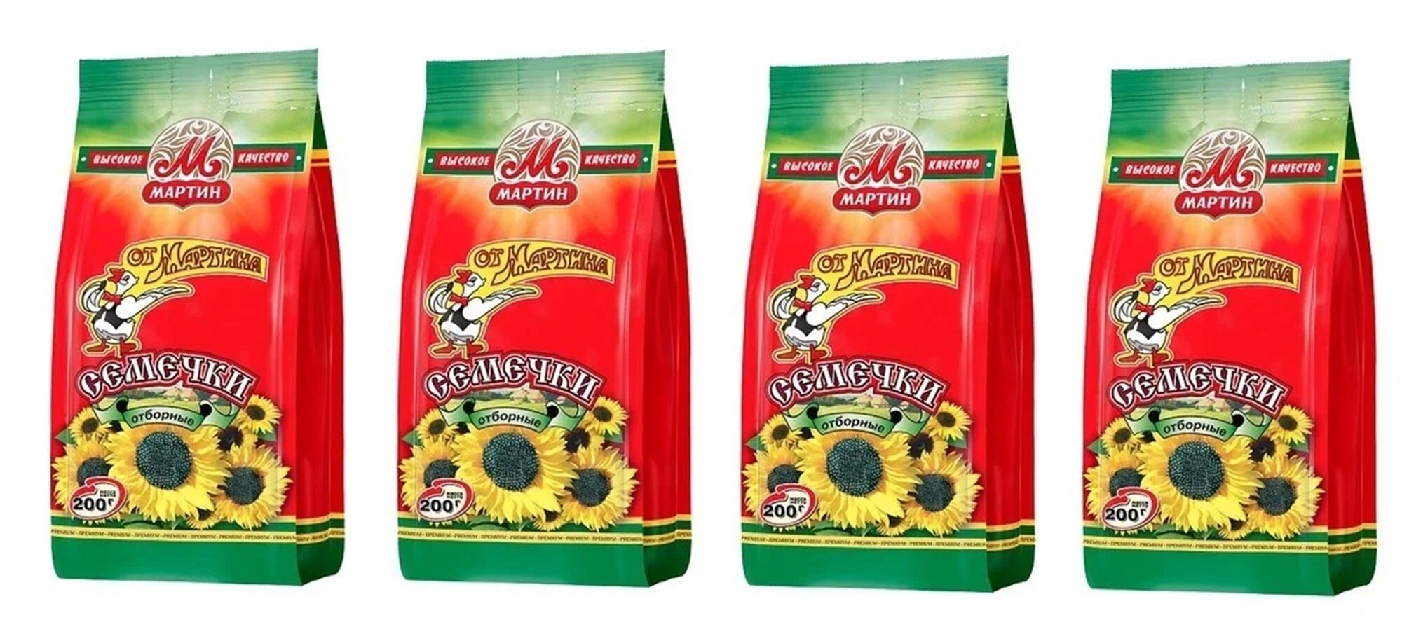 Семечки От Мартина Отборные Оригинал 200 г (комплект из 4 шт)