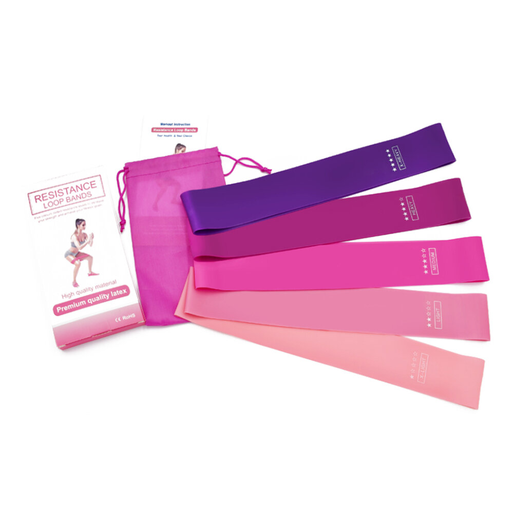 Резинки-петли из латекса, ленты для упражнений для дома, фитнеса, растяжки, силовые тренировки, физиотерапия