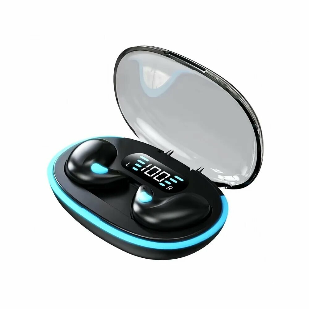 Наушники беспроводные, лазурный, черный