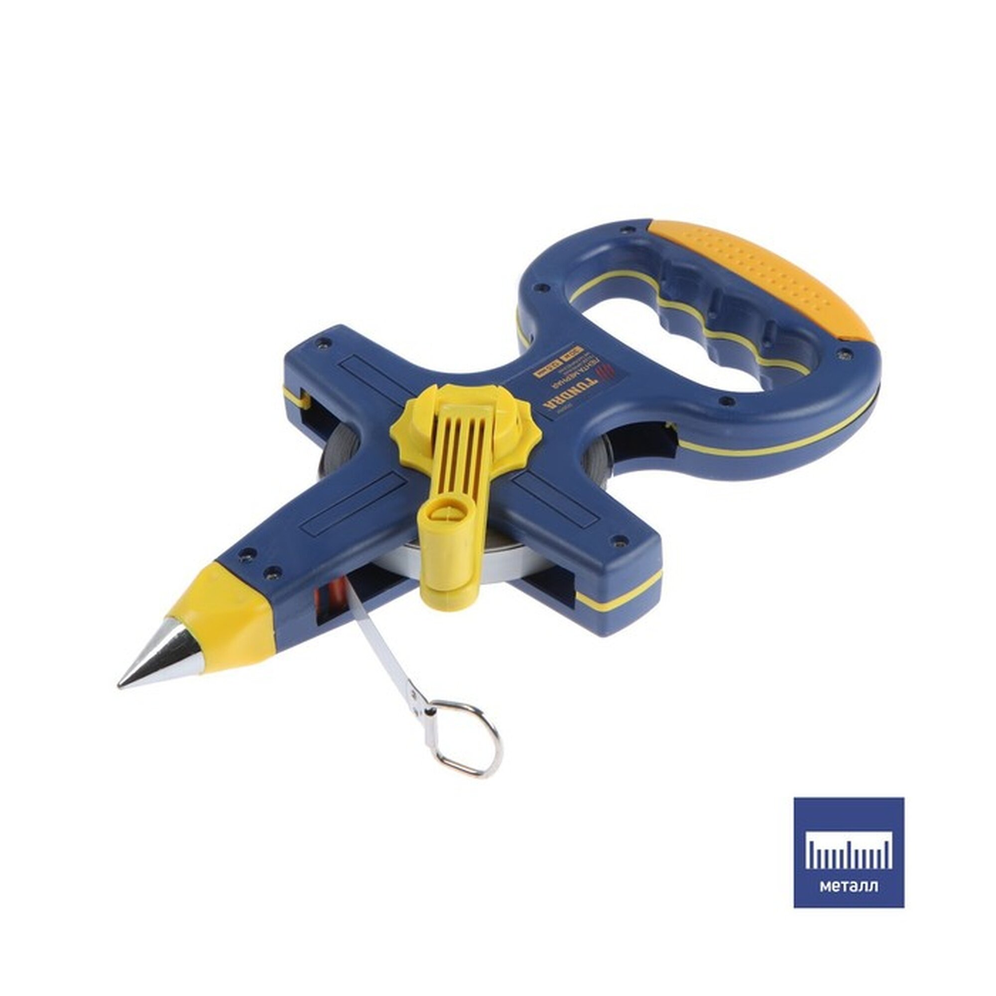 Рулетка геодезическая тундра, металлическая лента, 30 м х 12.5 мм