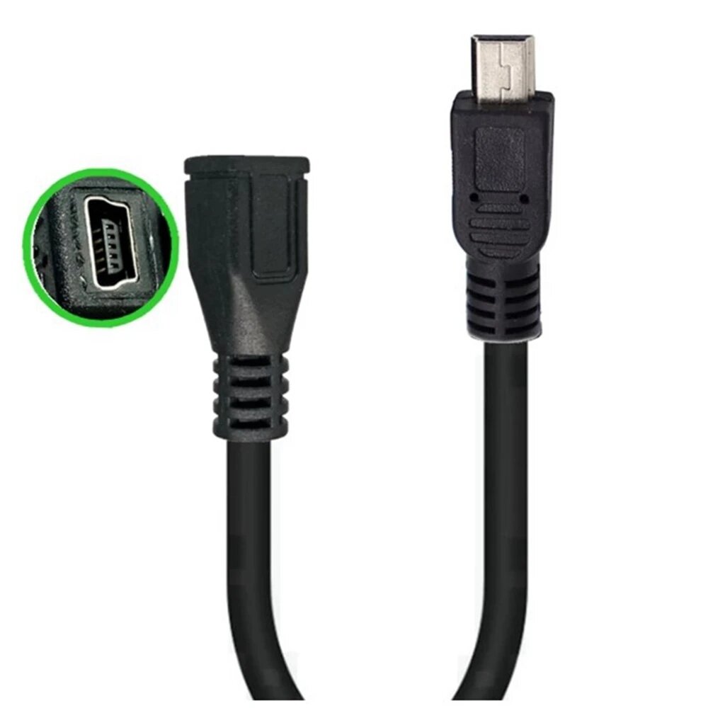 Мини USB 5-контактный разъем Закладка удлинитель Адаптер данных Свинцовый кабель 50 см 100 см