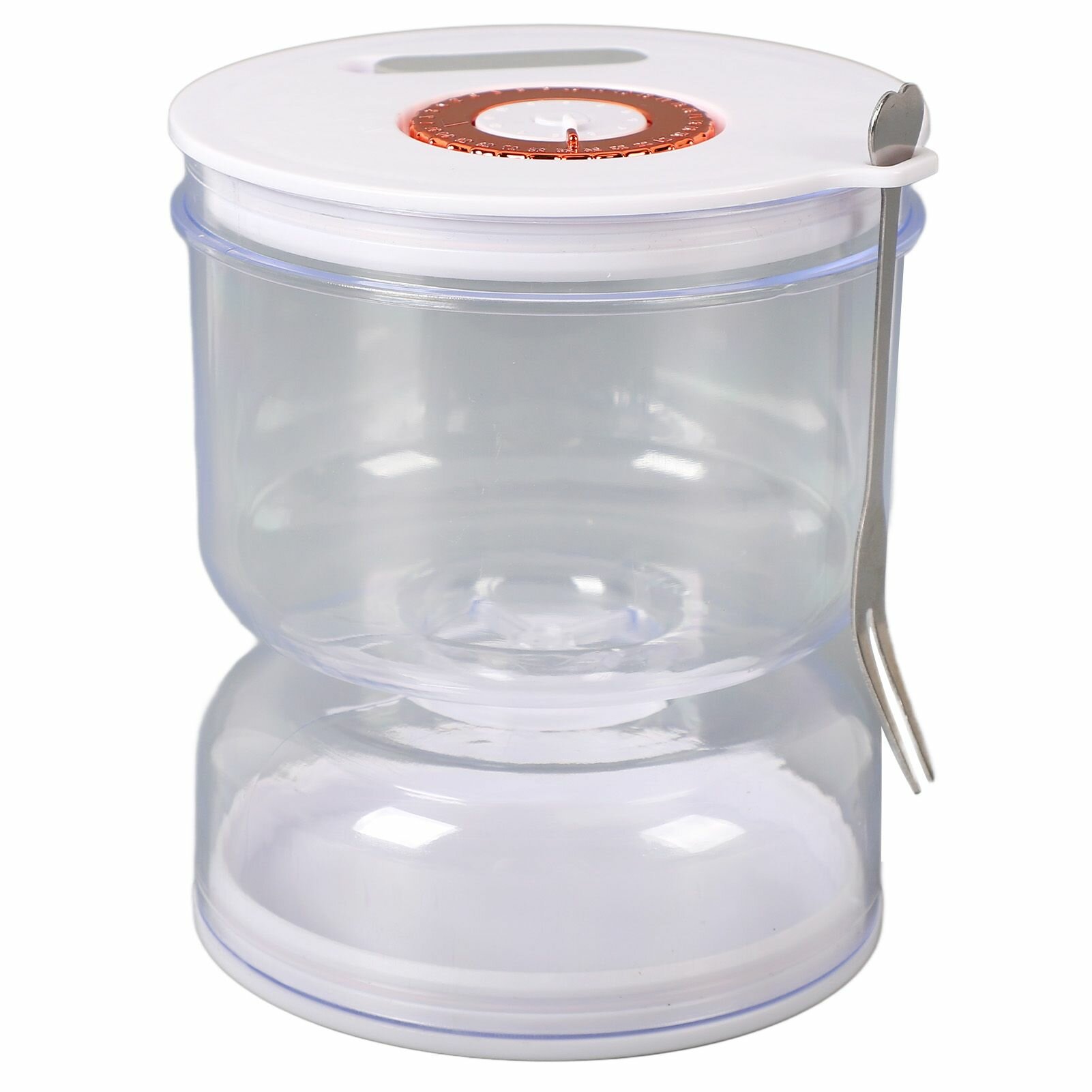 Банка для маринованных огурцов и оливок с ситечком, противоскользящая герметичная банка для сепаратора сока для песочных часов с вилкой для дома