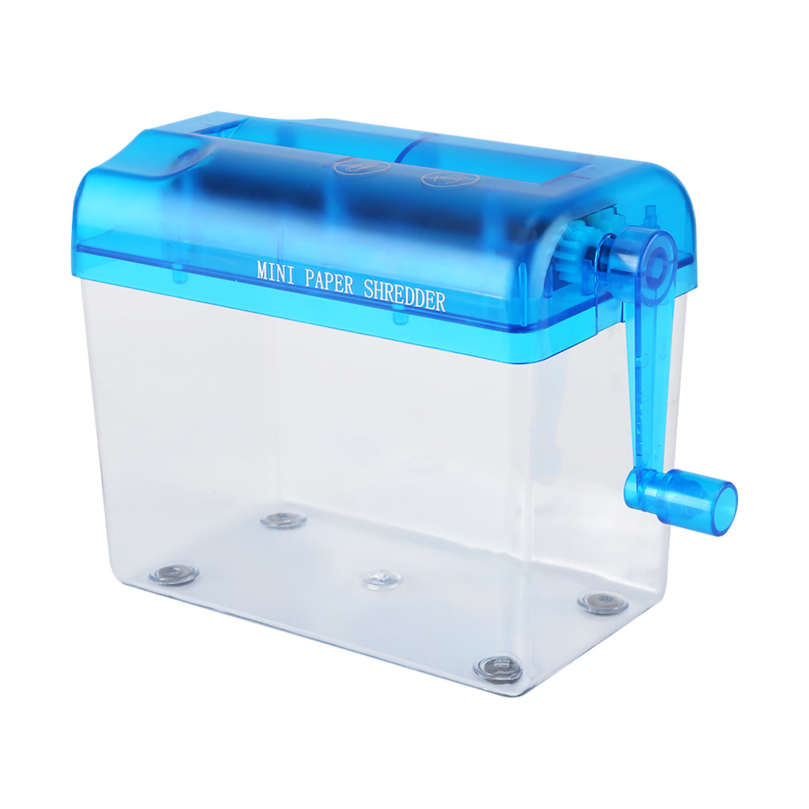 Мини-уничтожитель бумаги A6, ручной портативный офис, дом, школа, синий компактный персональный уничтожитель для безопасного уничтожения документов