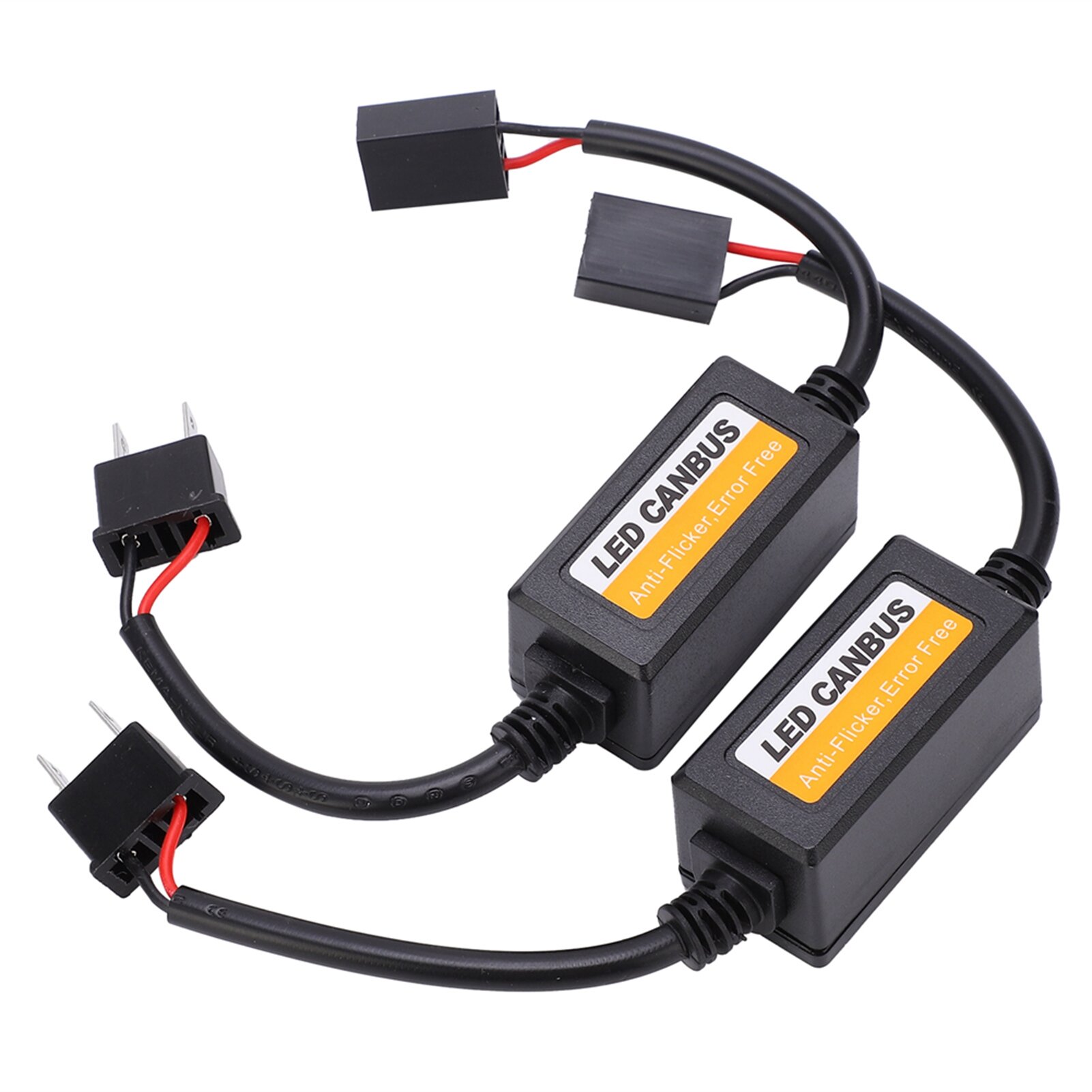 2Pcs LED Decoder AntiFlicker Car Dashboard Error Code Fault Canceller for H7 DC 9V16V