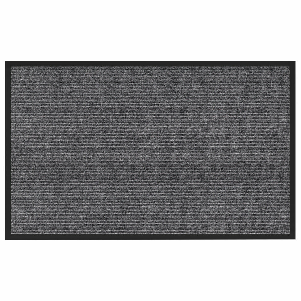 Коврик придверный 80х120 см, серый, влаго-грязезащитный, 450 г/м2, ребристый, PRIMILA (примила) EXTRA, 701025, 701025