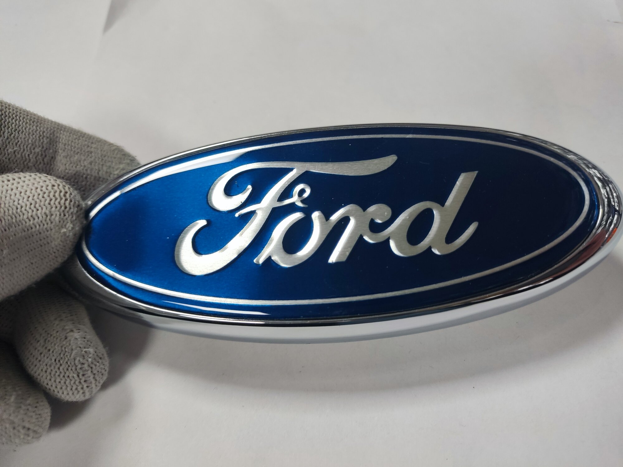 Эмблема Ford, для кузова, решетки радиатора, багажника, пластик/углепластик, 14.7x57 см