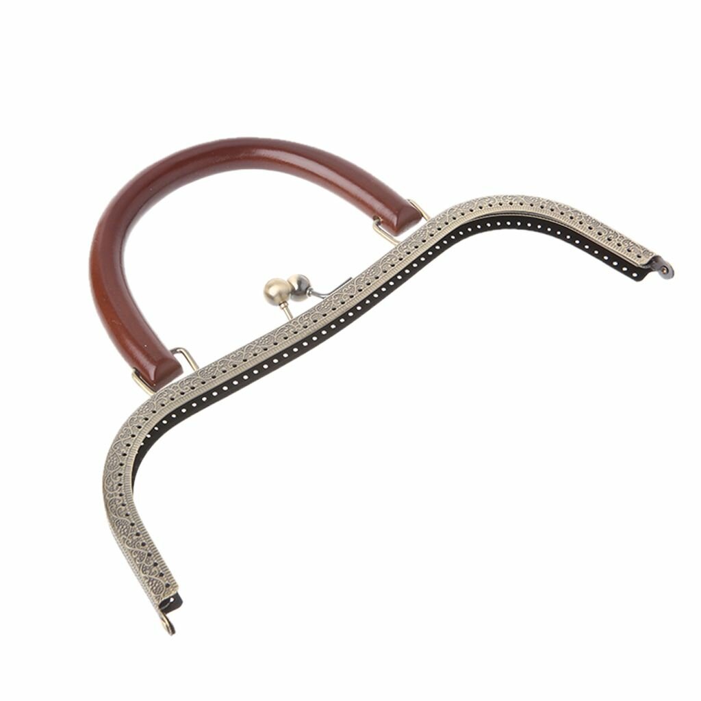 Квадратная круглая деревянная застежка поцелуя металлической рамки для аксессуаров портмона сумки ручки