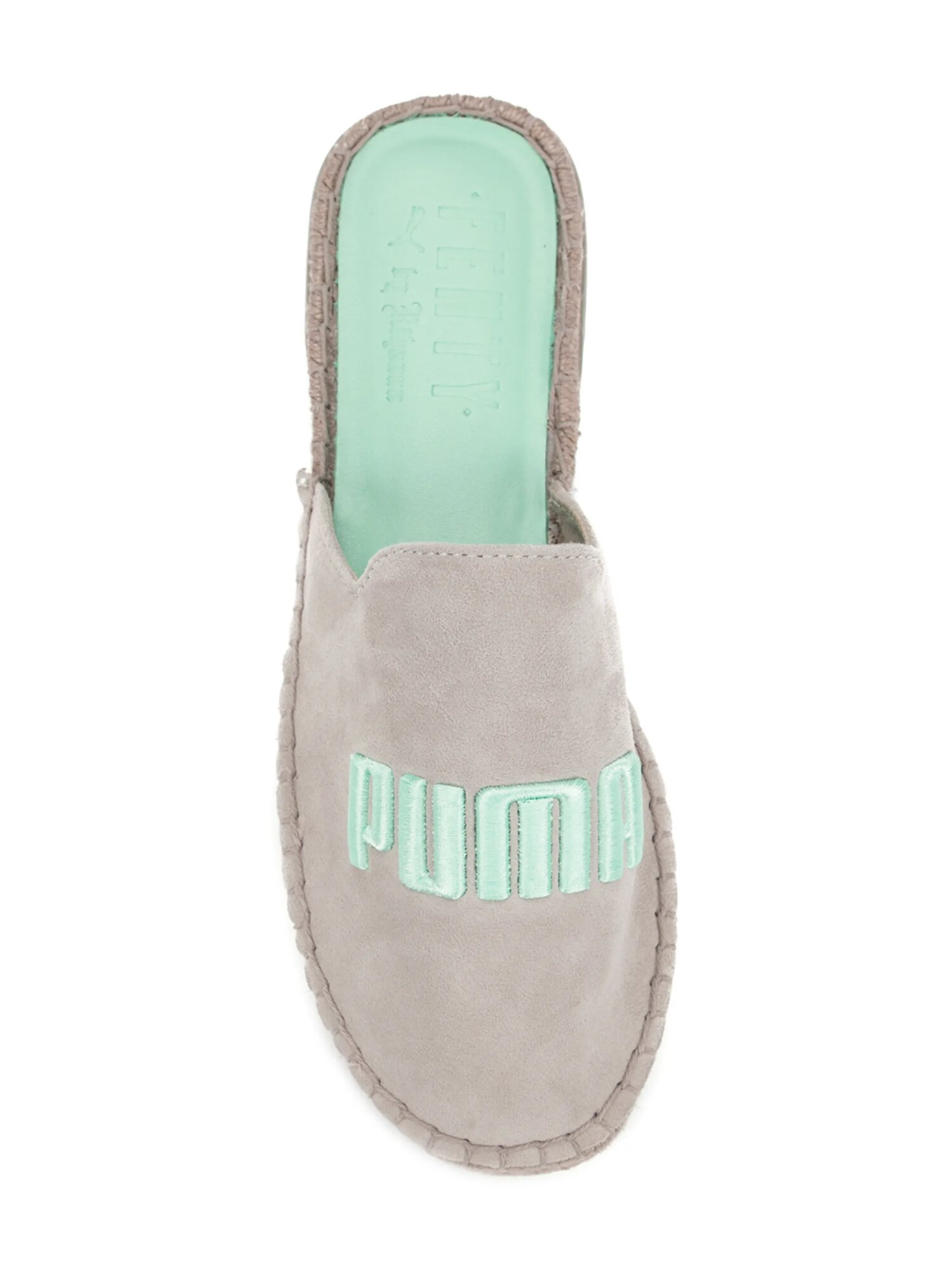Эспадрильи FENTY x PUMA Embroidered logo flat espadrilles, размер 9.5, зеленый, — фото 1