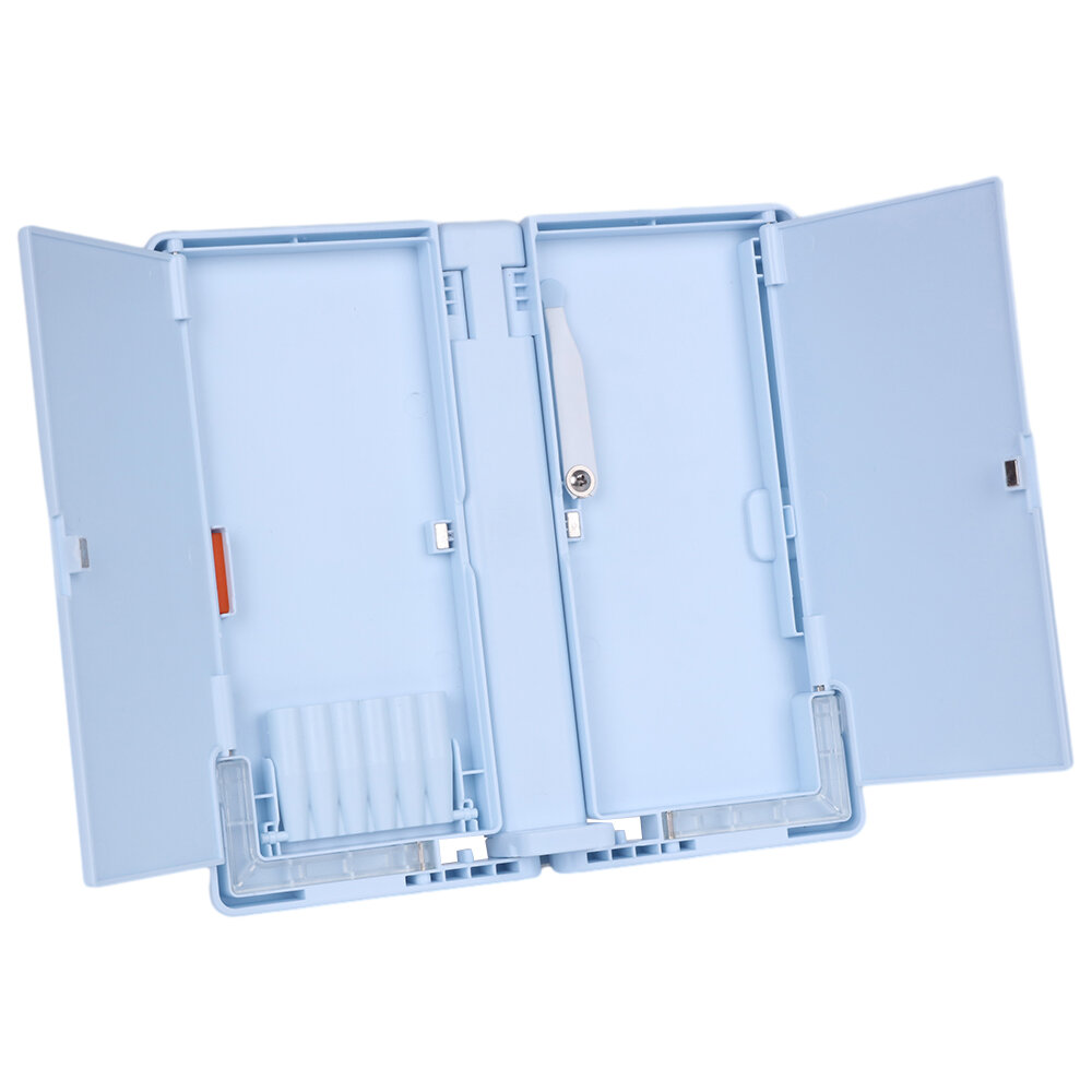 Пенал tenwin и складная полка для книг 2 в 1, многофункциональный двухслойный пенал для ручек, портативный, подходит для девочек, офиса, студентов и других канцелярских принадлежностей.