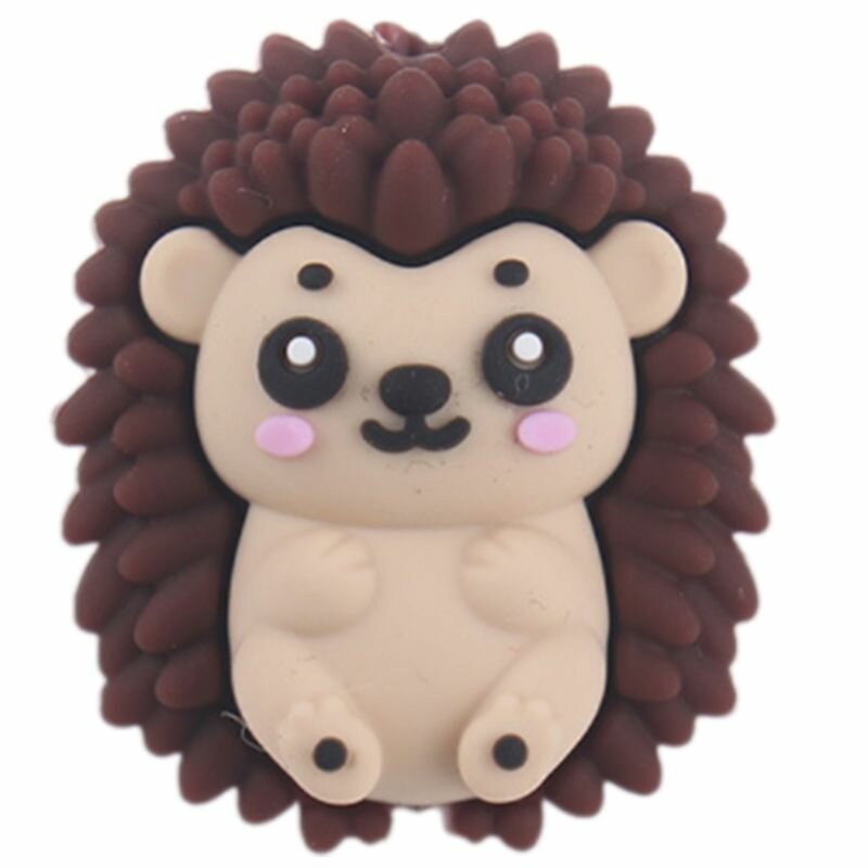 Бусы-грызунки для малышей в форме ежика, Коричневый