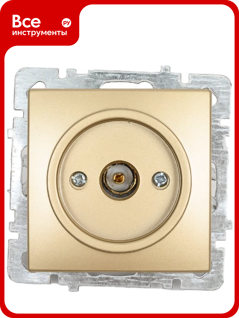 Механизм, NILSON, розетки NILSON 1СП тв конечный золото Touran/Alegra metallic 24150429