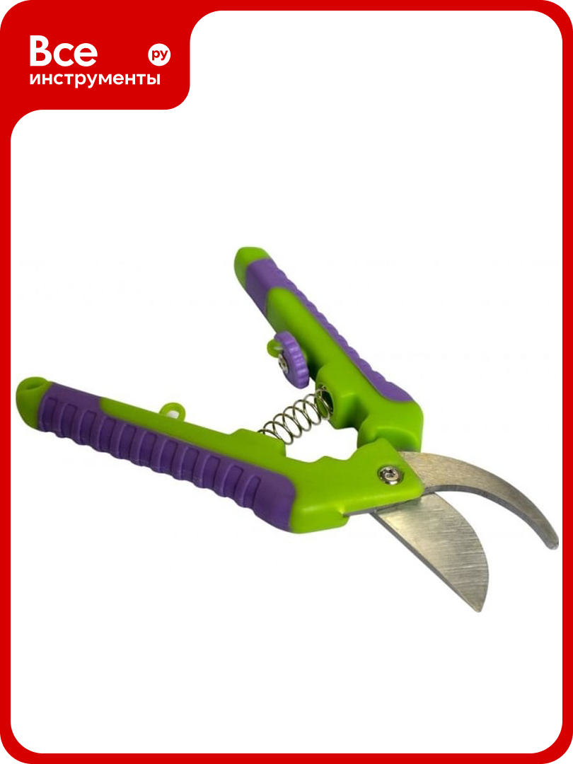 Садовый секатор WMC TOOLS 6" TG1306009-B 48900, резиновая, пружинный механизм, лезвие из нержавеющей стали