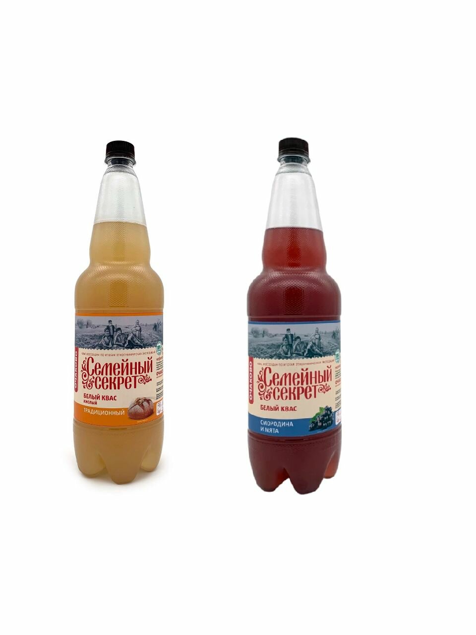 Квас Очаково Традиционный 5шт, Смородина мята 4шт