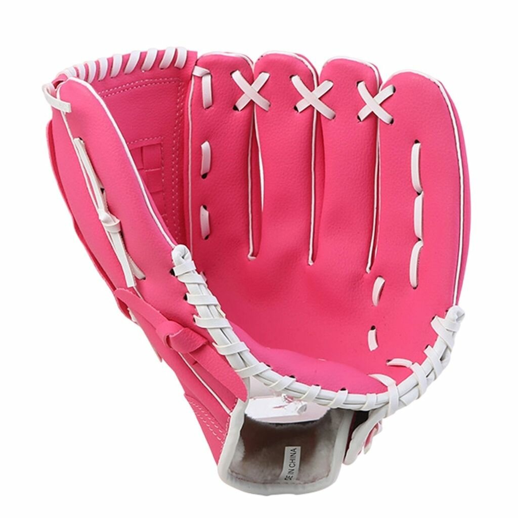 Бейсбольная перчатка для тренировок левой руки, Розово-красный - 11,5-дюймовые подростки