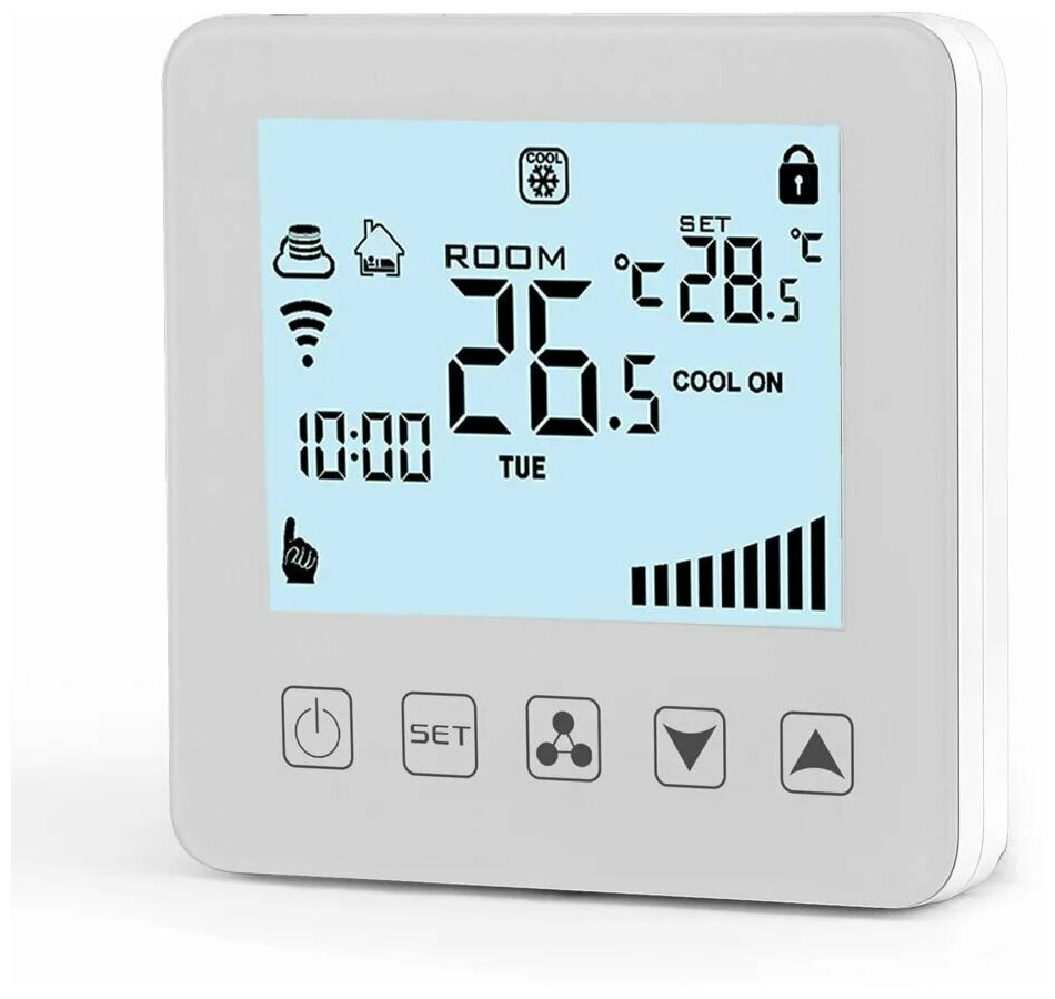 Умный Zigbee-пульт Ya-ZB08, управление фанкойлом, конвектором, голосовое управление