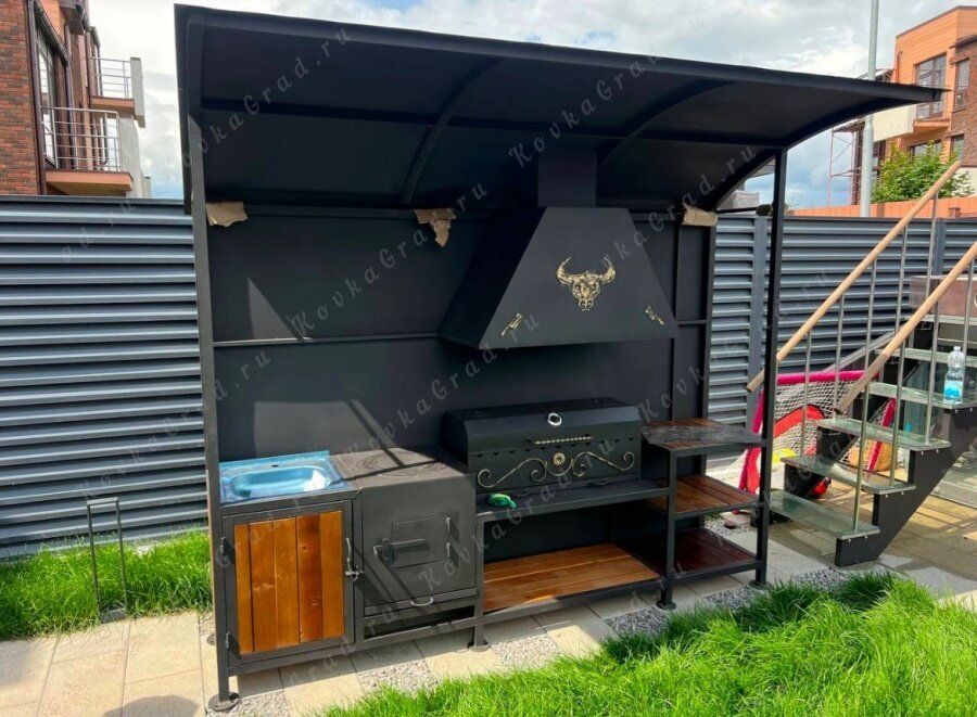 Мангал с крышей "БЫК"