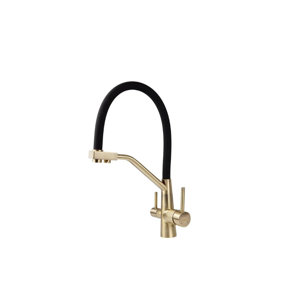 Смеситель для кухни под фильтр с гибким изливом Viko (Вико) V-5831 бронзачерный