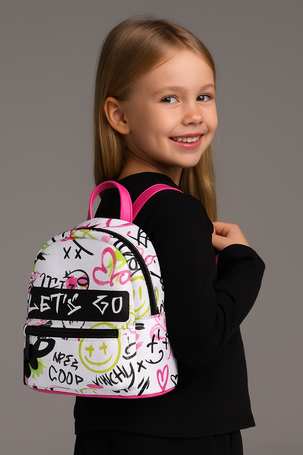 Рюкзак для девочки детский Daniele Patrici, всесезонный, цвет разноцветный