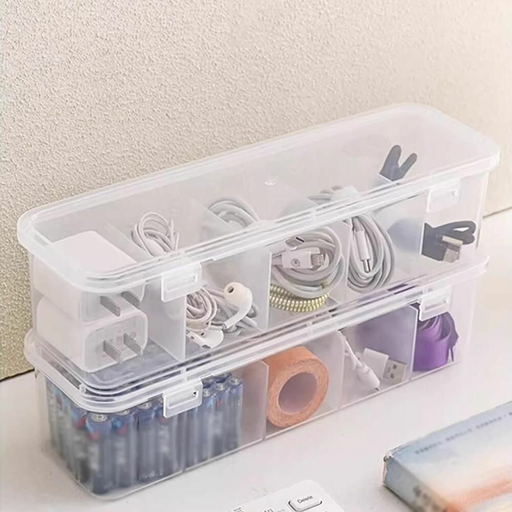 Органайзер для проводов, прозрачный пластиковый контейнер для хранения кабелей