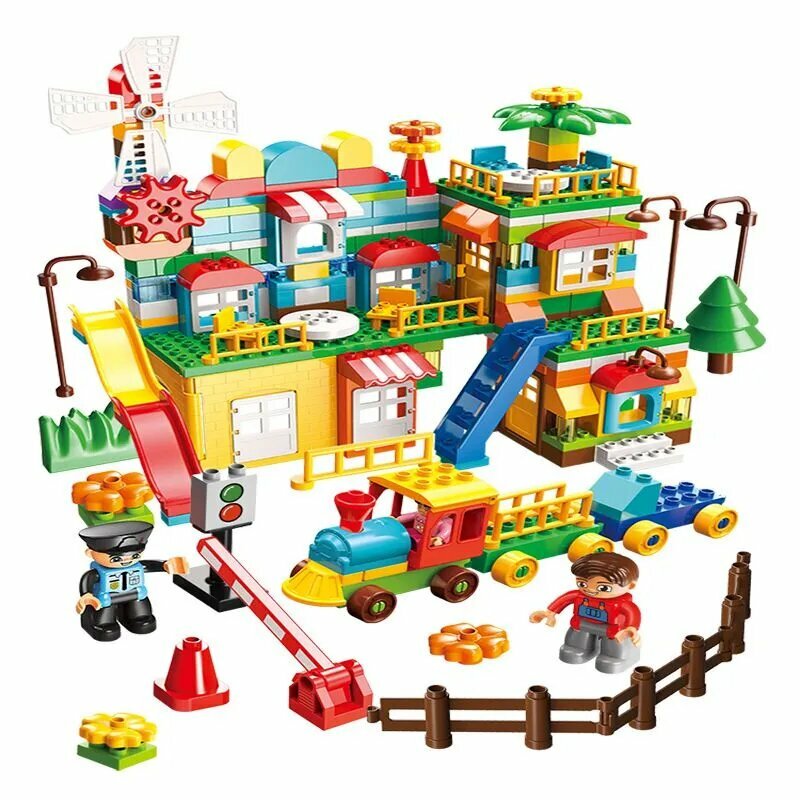 Конструктор блочный для малышей с крупными деталями / совместим с лего дупло 269 деталей