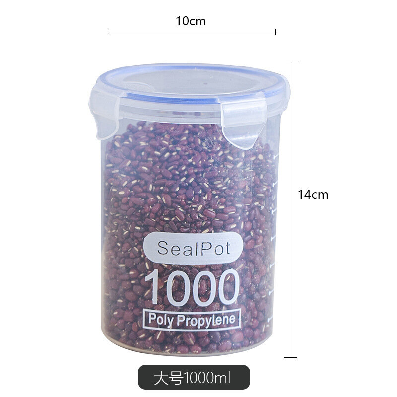 Большой прозрачный пластиковый герметичный контейнер для сухого молока, пищевой контейнер, кухонный ящик для хранения круп, контейнер для хранения.