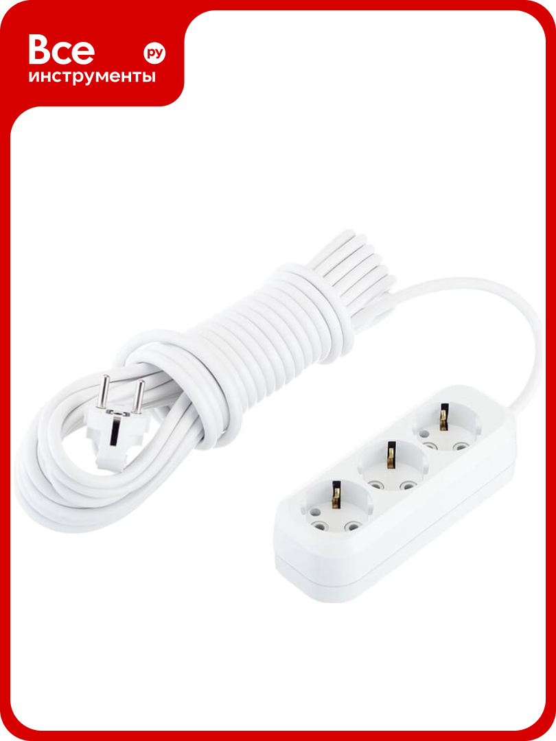 Удлинитель MAKEL 3x7 м, с заземлением MGP137, для использования в домашних условиях