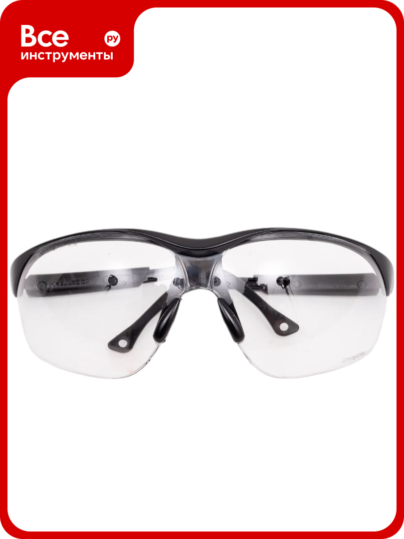 Очки открытые РОСОМЗ О85 ARCTIС StrongGlass бесцветные 18537, поликарбонатные линзы StrongGlass, регулируемые дужки