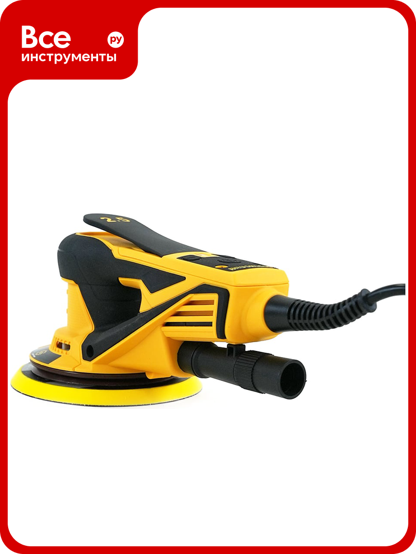 Шлифовальная ручная машинка SCHTAER 220V/50Hz, 350W, эксцентрик 2,5 мм SCH-01-150-2.5, шлифовки древесины