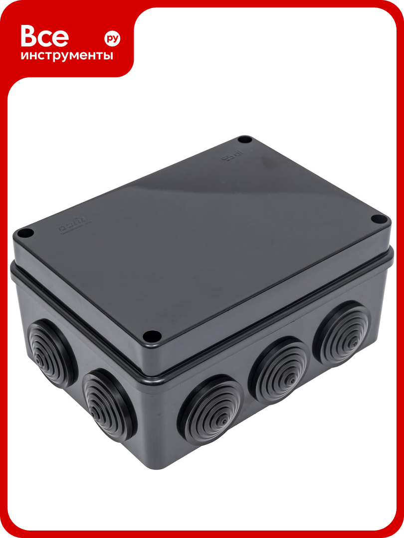 Коробка распаячная Рувинил для открытой проводки Тусо150x110x70мм черная УХЛ1 67053Ч