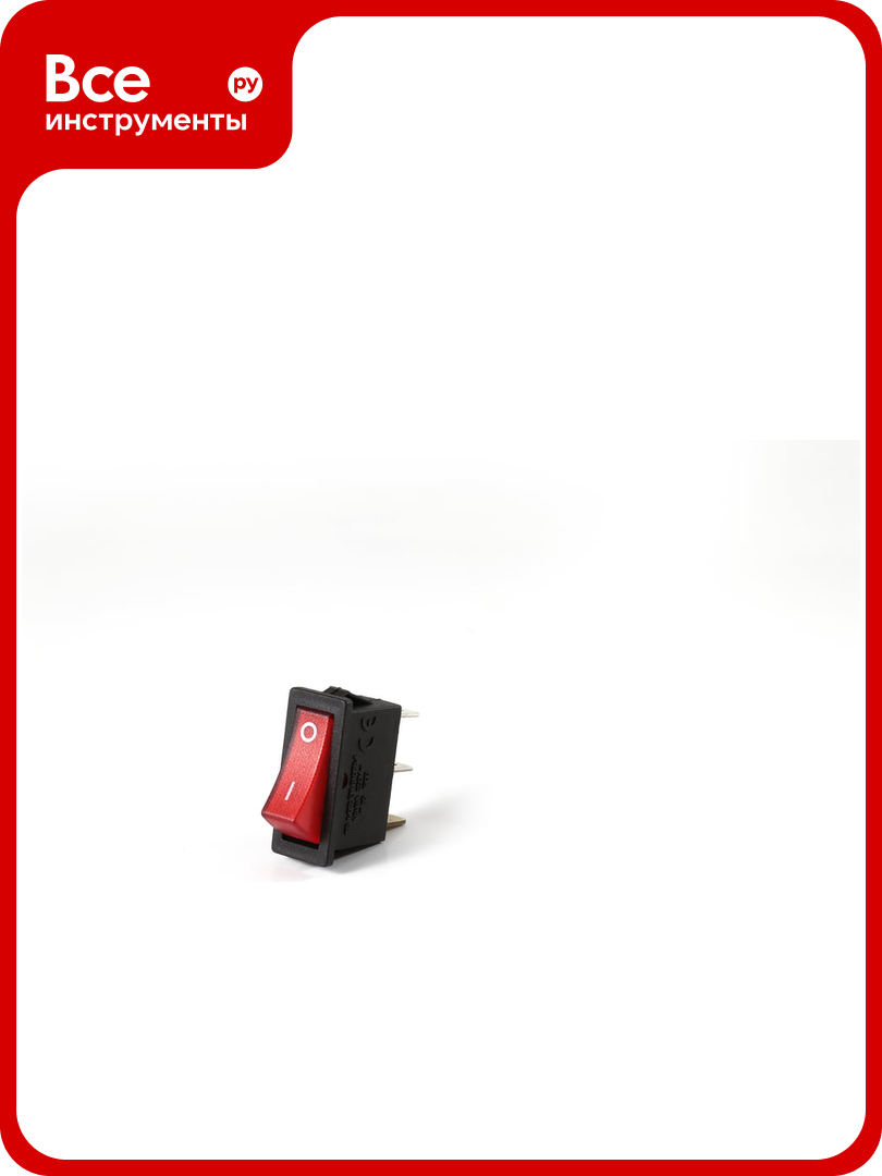 Клавишный выключатель Emas с подсветкой, красная клавиша, 1НО, 250В AC, 16А