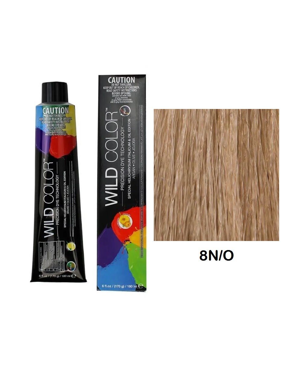 Wild Color Стойкая краска для волос 180 мл - Wild Color 8N/O Светлый блонд