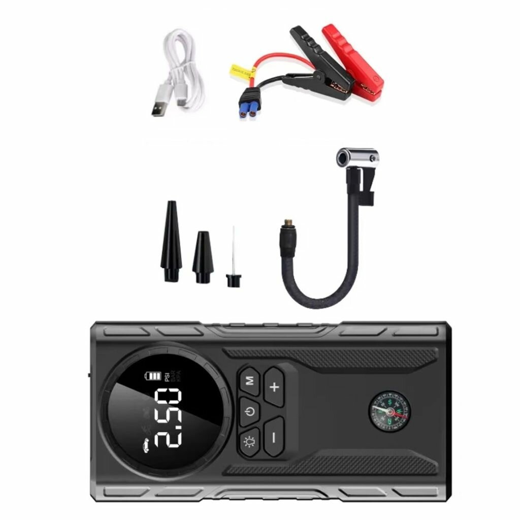 Устройство для запуска автомобиля и насос для велосипедных шин