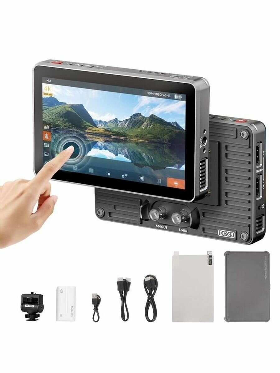 Накамерный монитор Viltrox "DC-X3", 6 дюймов, IPS, FullHD, Touch, черный