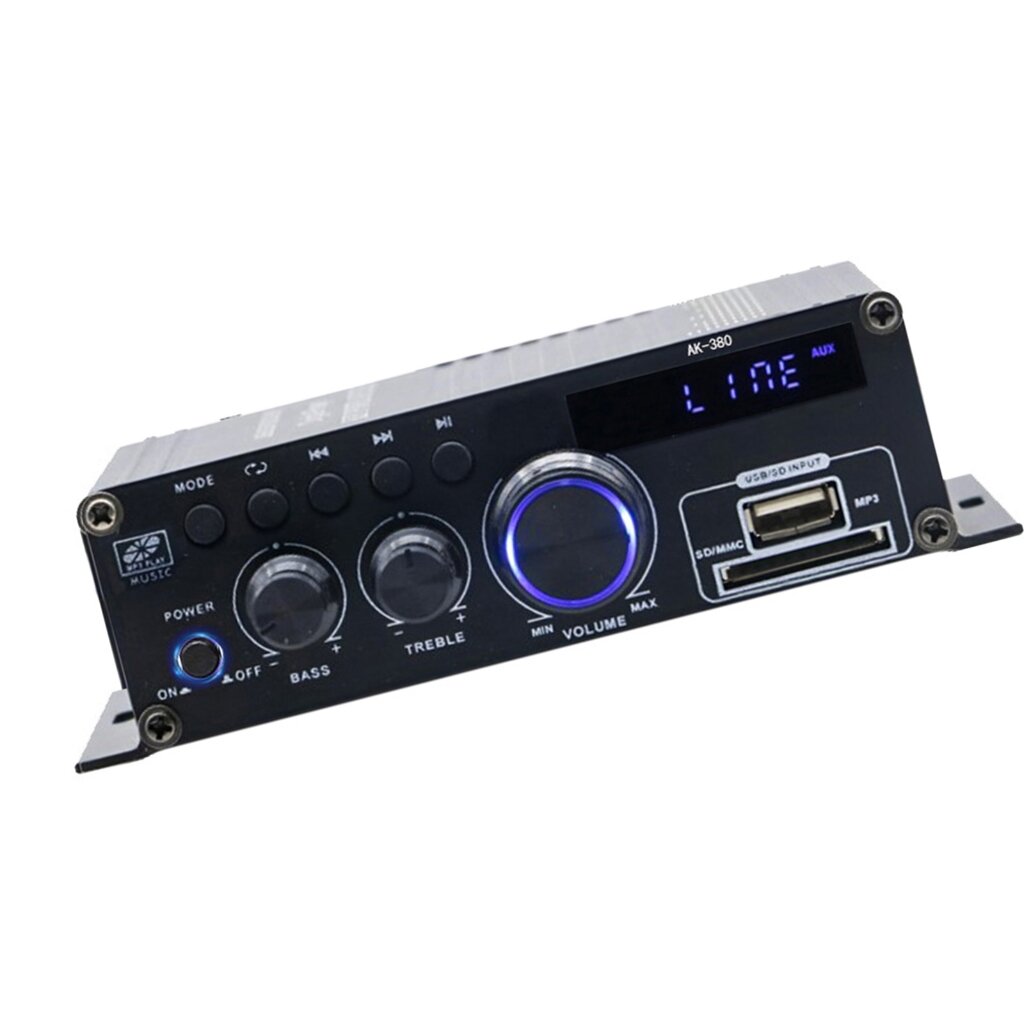 AK380 Bluetooth автомобильный домашний усилитель мощности 12v