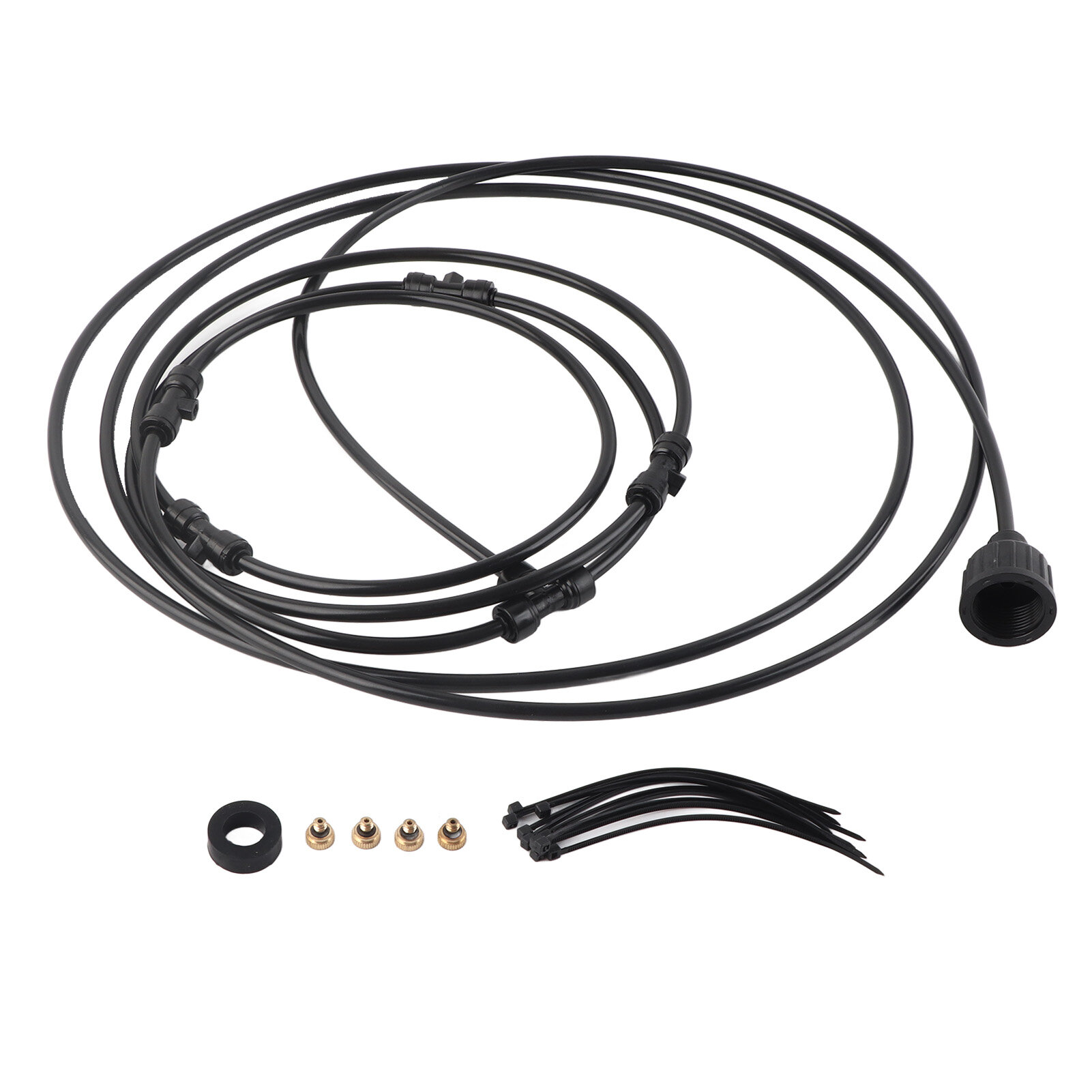 Черное распылительное кольцо Охлаждение на открытом воздухе Комплект распылителей низкого давления Вентилятор с распылительным кольцом и системой охлаждения