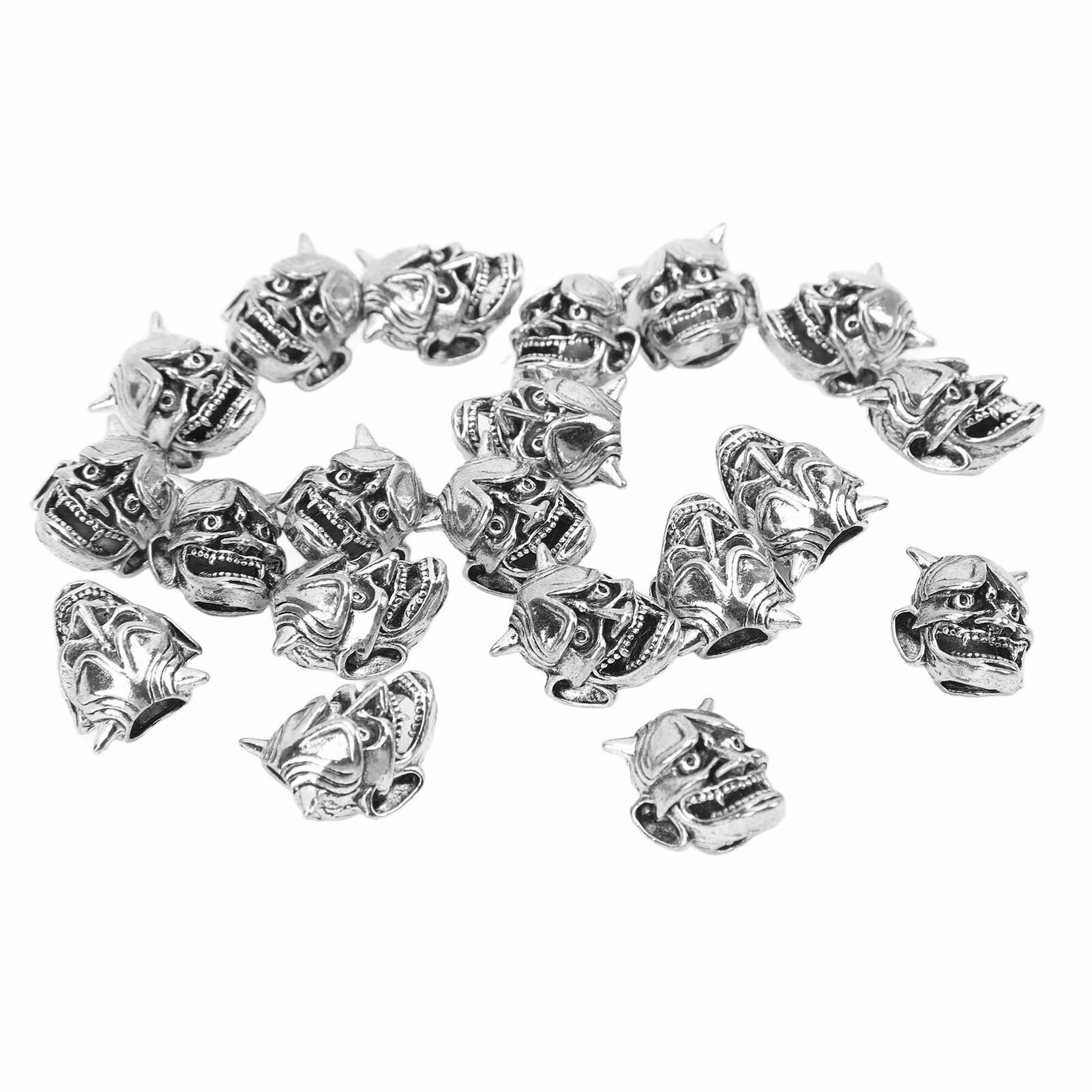 Набор из 20 бусин для бороды викингов, скандинавские руны, трубочки для волос, пиратский череп, дреды, аксессуары, украшения для волос своими руками